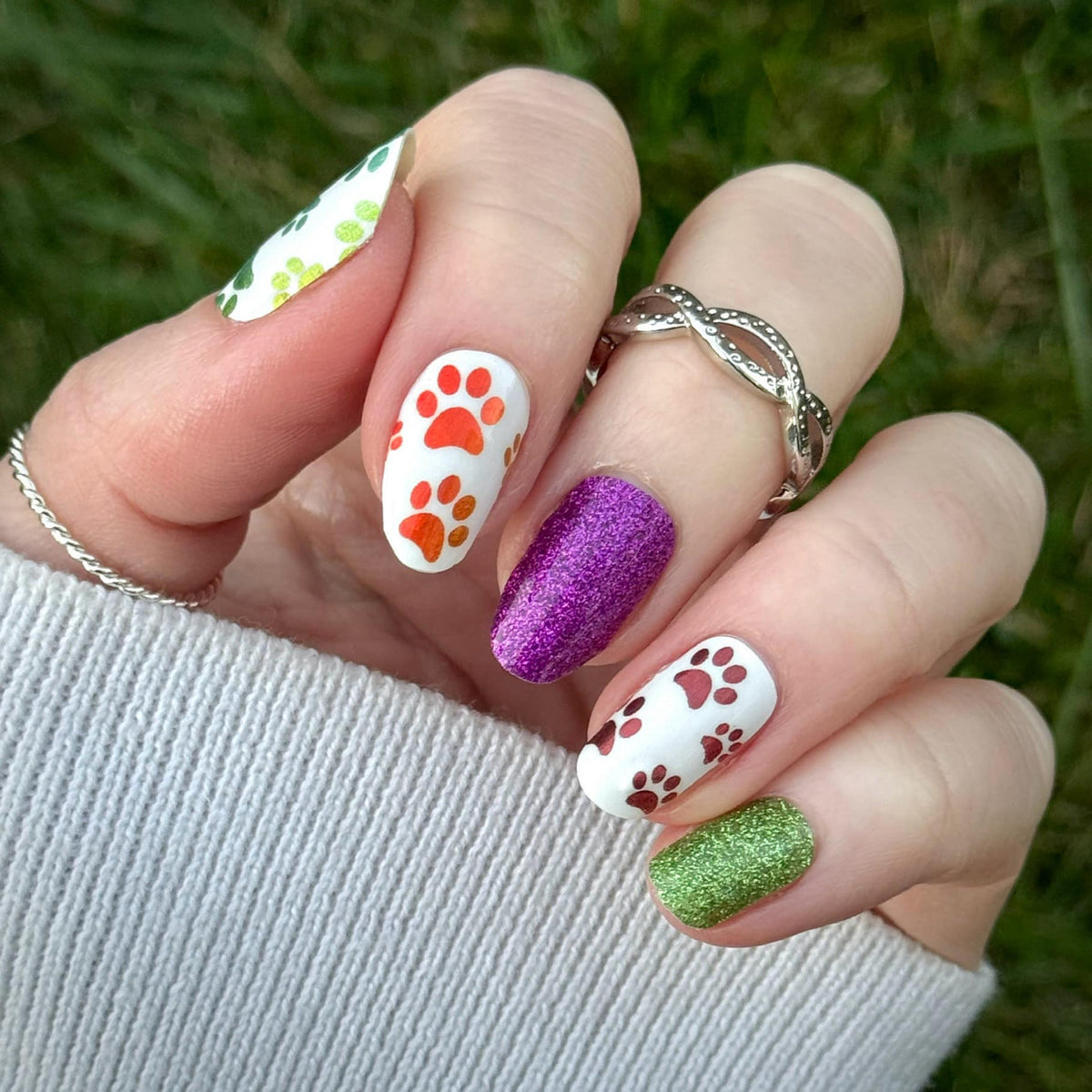 Paw Prints Nail Wraps – EmbraceYourStyleNails